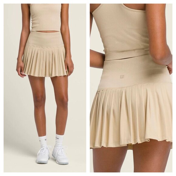 Wilson | Skirts | Wilson Midtown Tennis Skirt Safari Tan M Pleated Mini ...